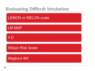 Techniques for the Difficult Airway | PPT