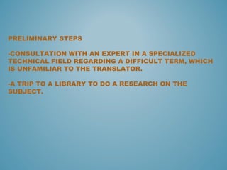 Techniques for translation | PPT
