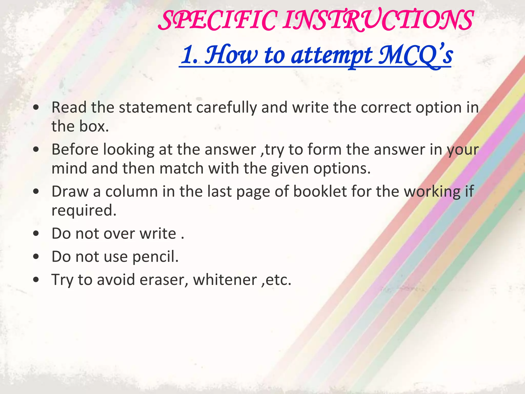 Techniques how to attempt papers tests in english. | PPTX