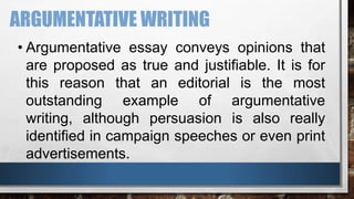 Argumentative Writing and techniques in argumentation.pptx