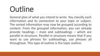 Techniques in arranging information | PPTX