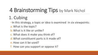 Techniques in arranging information | PPTX