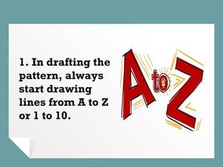 Techniques in drafting and cutting pattern | PPTX