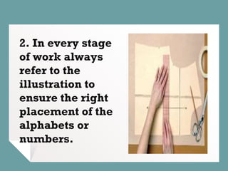 Techniques in drafting and cutting pattern | PPTX