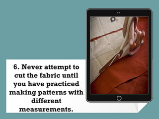 Techniques in drafting and cutting pattern | PPTX