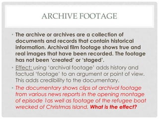 "Go back to where you came from" documentary analysis | PPTX