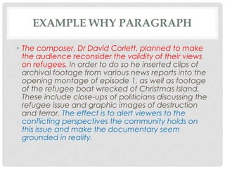 "Go back to where you came from" documentary analysis | PPT