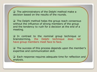 Techniques in group decision making PA report | PPTX