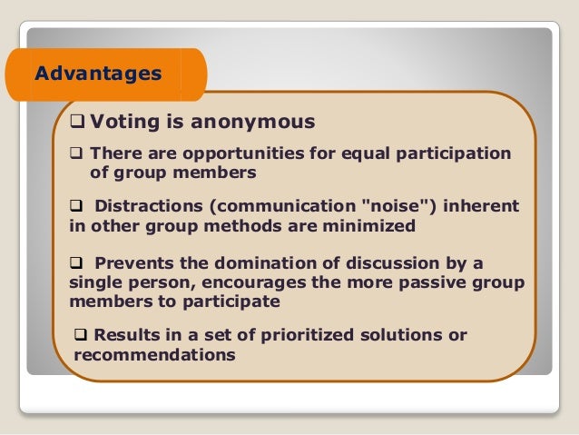 Group Decision Making Advantages And Disadvantages