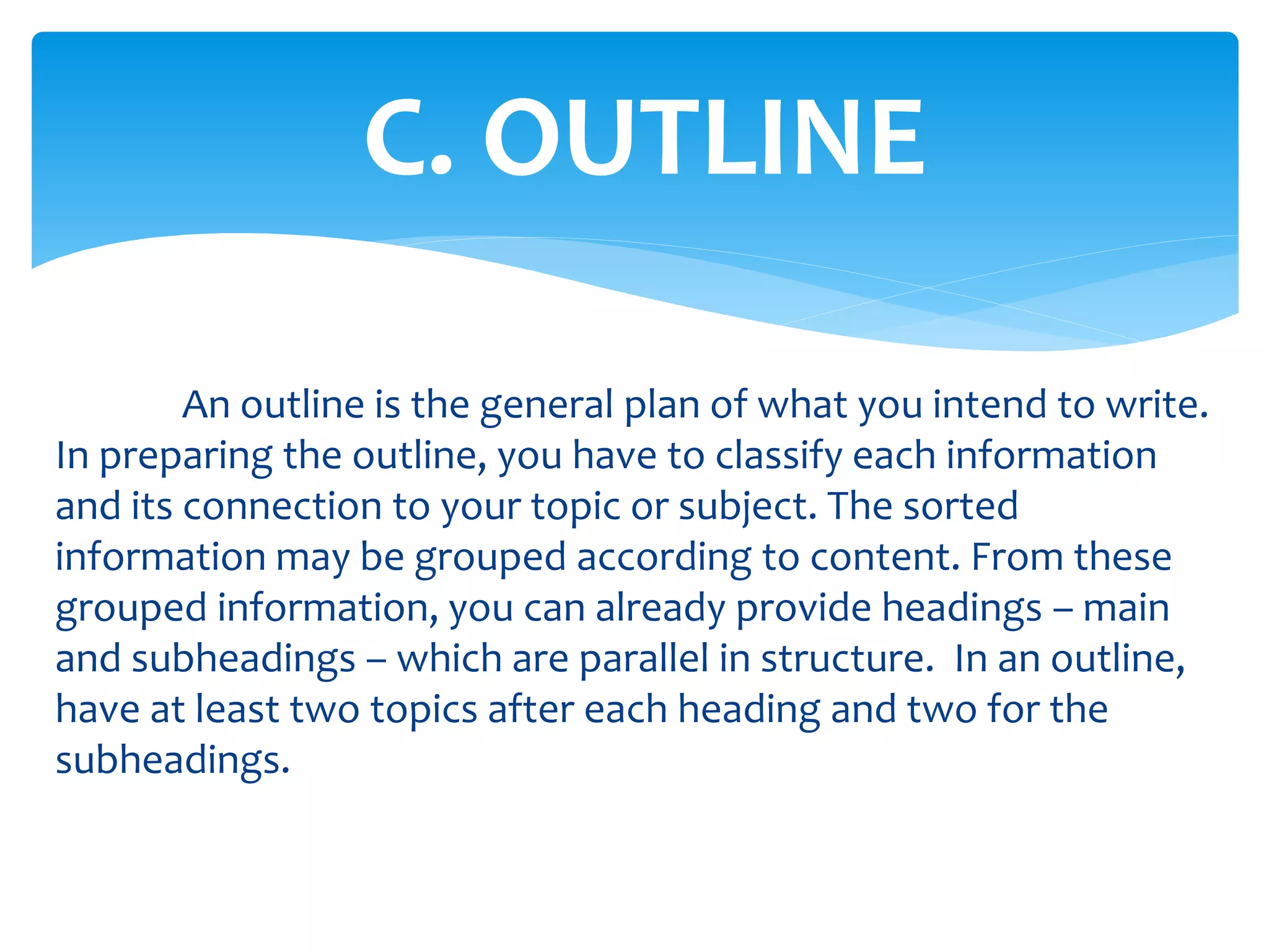 Techniques in organizing information | PPTX