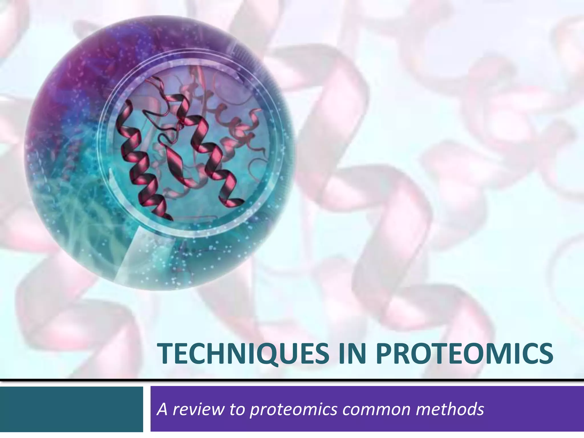 Techniques in proteomics | PPTX