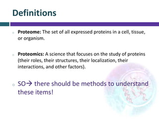 Techniques in proteomics | PPTX