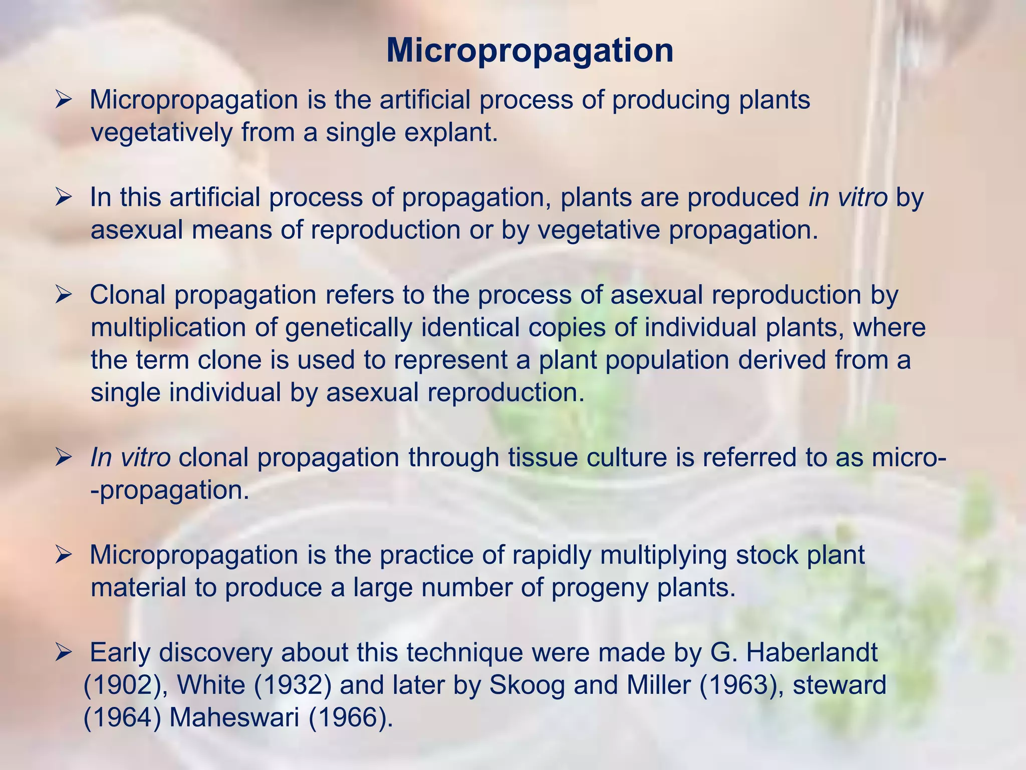 Basic Aspects of Plant Tissue Culture by Dr. Manoj Kakpure | PPTX