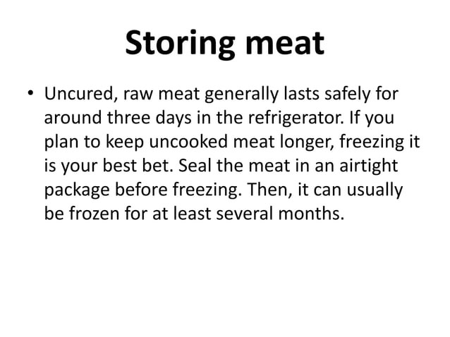 techniques in storing meat.pptx | Barbecues and Grilling | Food & Drink