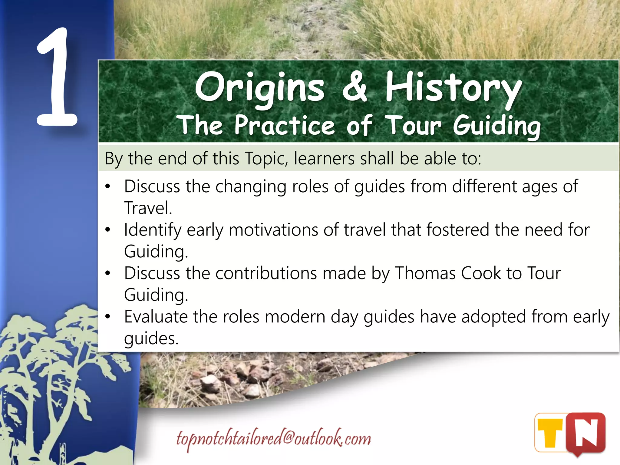 Techniques in Tour Guiding 2018 by Paul Olola | PDF