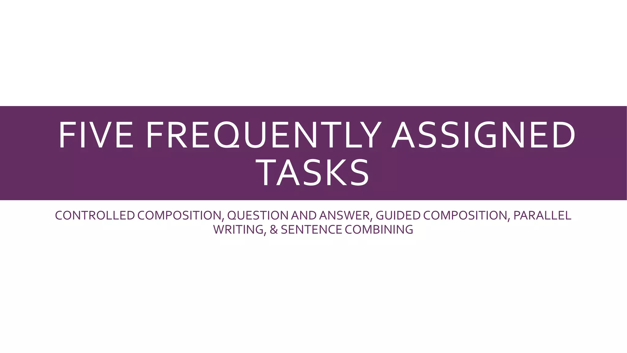 Techniques in using controlled writing | PPTX | Freelance Writing ...