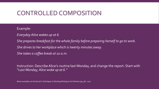 Techniques in using controlled writing | PPTX | Freelance Writing ...