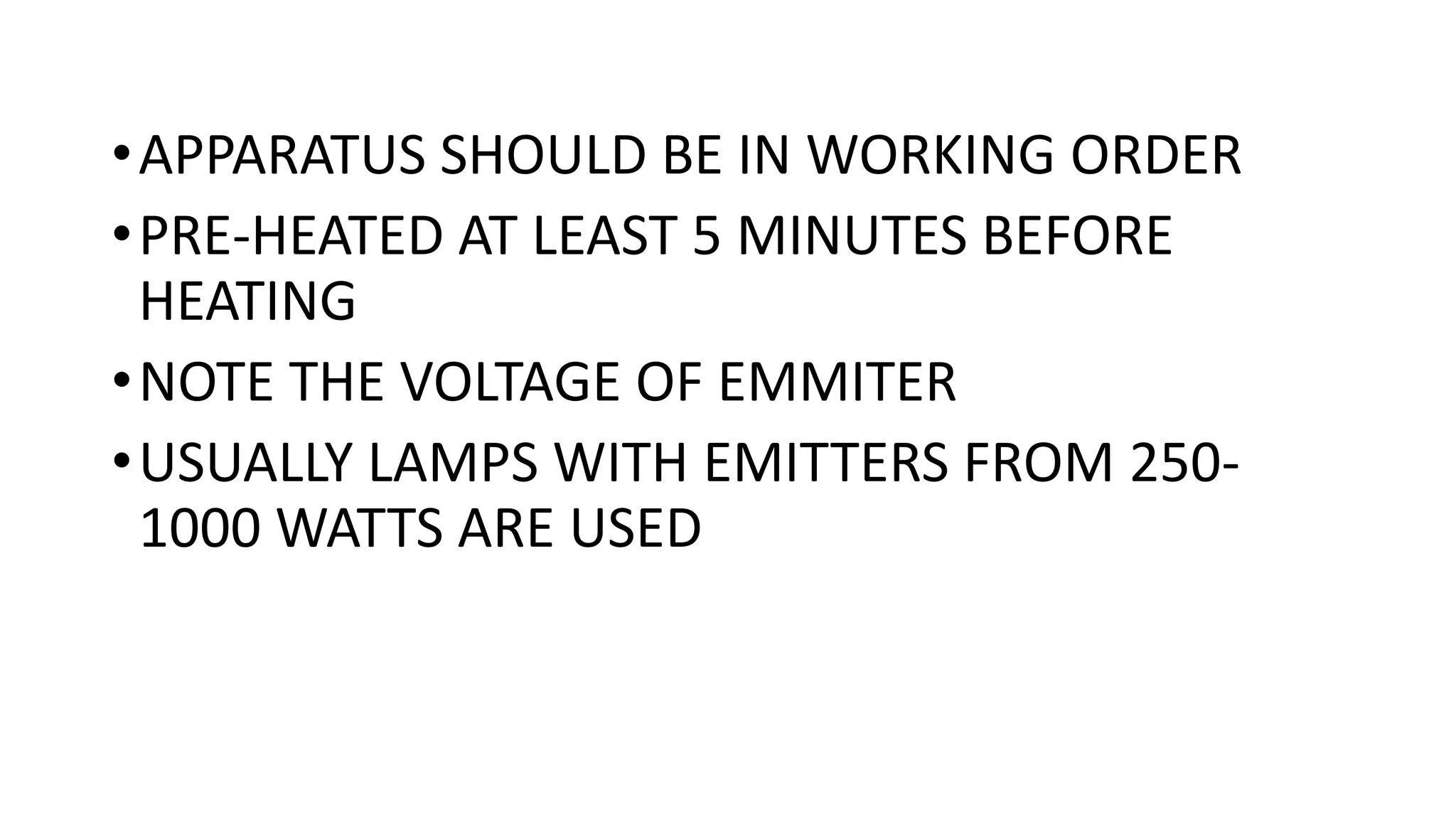Techniques of application of infrared radiation | PPT