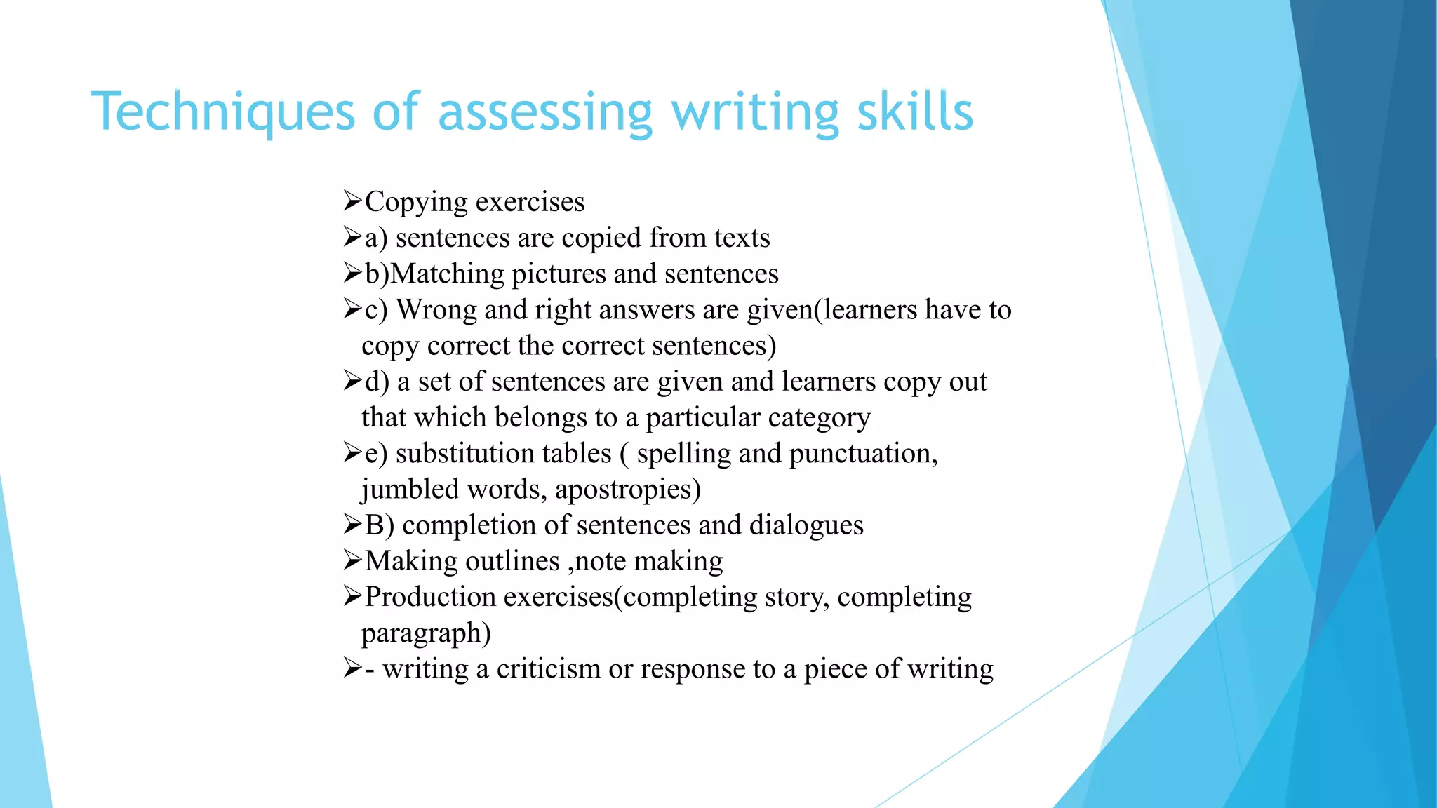 Techniques of assessment [autosaved] | PPTX
