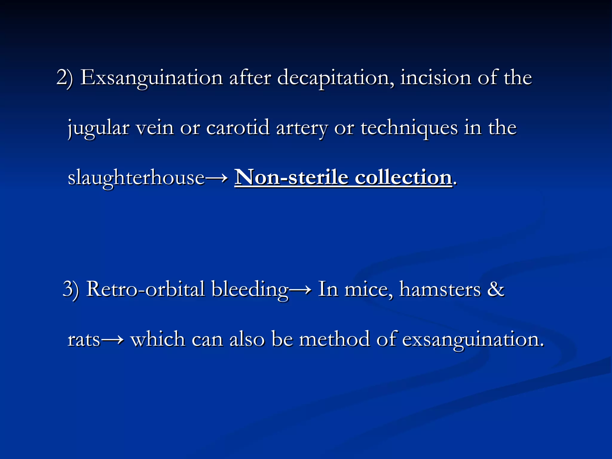Techniques of blood collection in laboratory animals | PPT