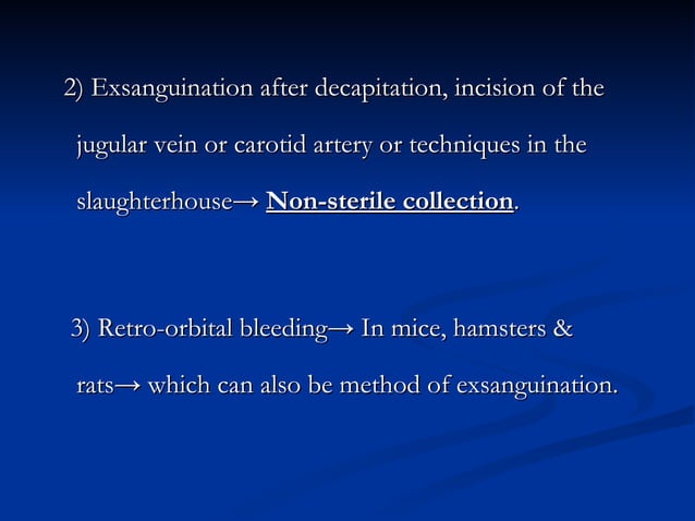 Techniques of blood collection in laboratory animals | PPT