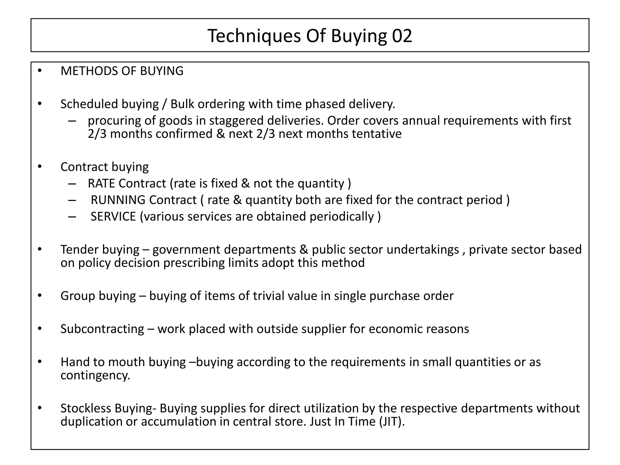 Techniques of buying 01 | PPTX