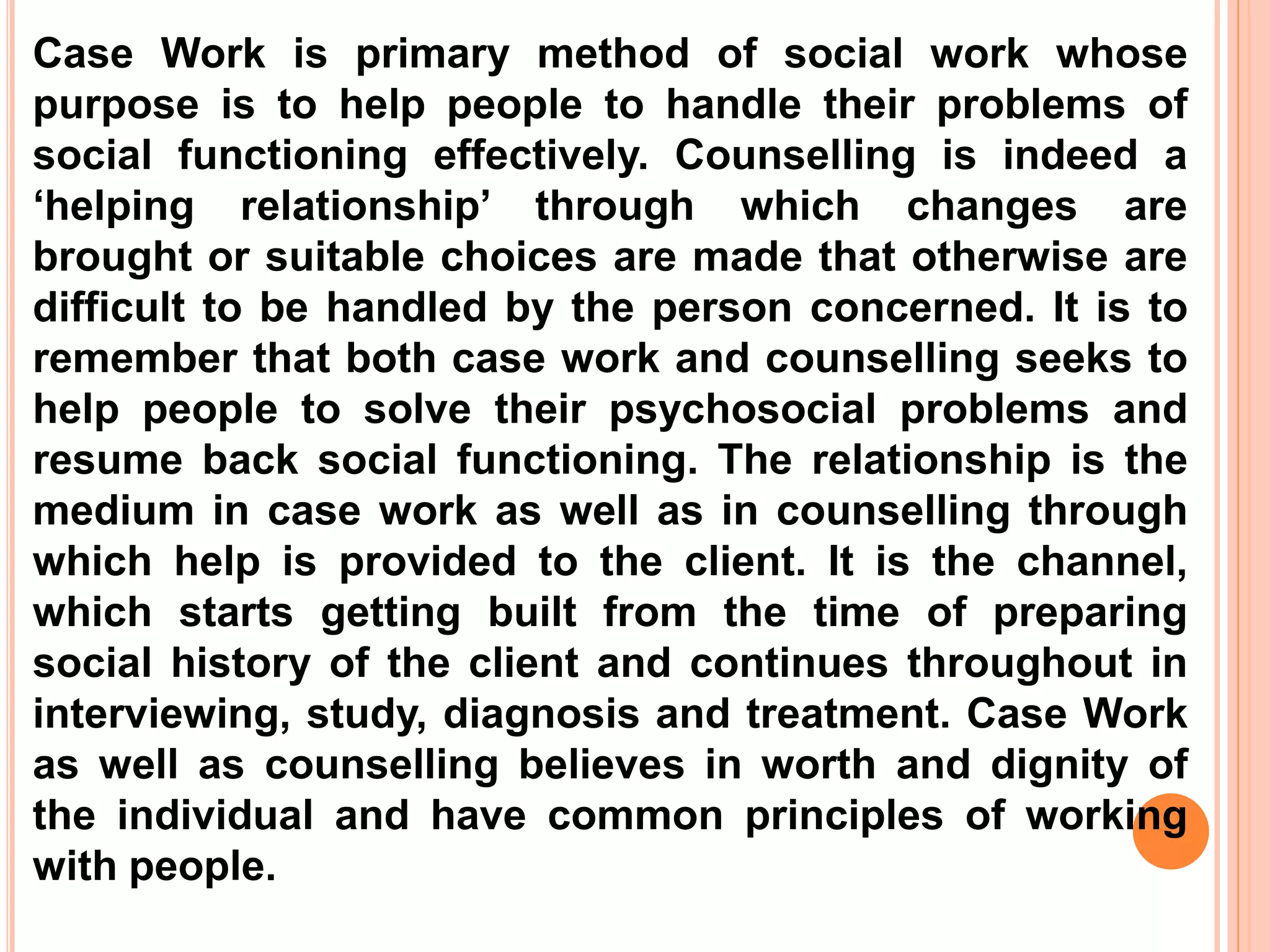 Techniques of case work | PPTX
