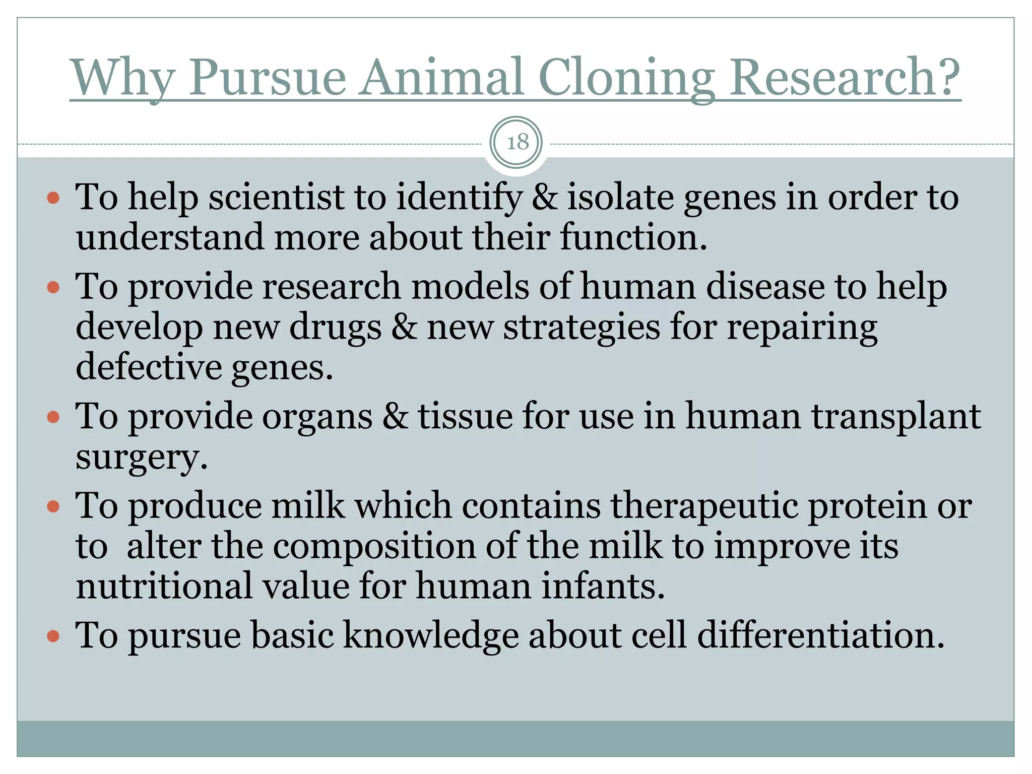 Techniques of cell cloning | PPTX