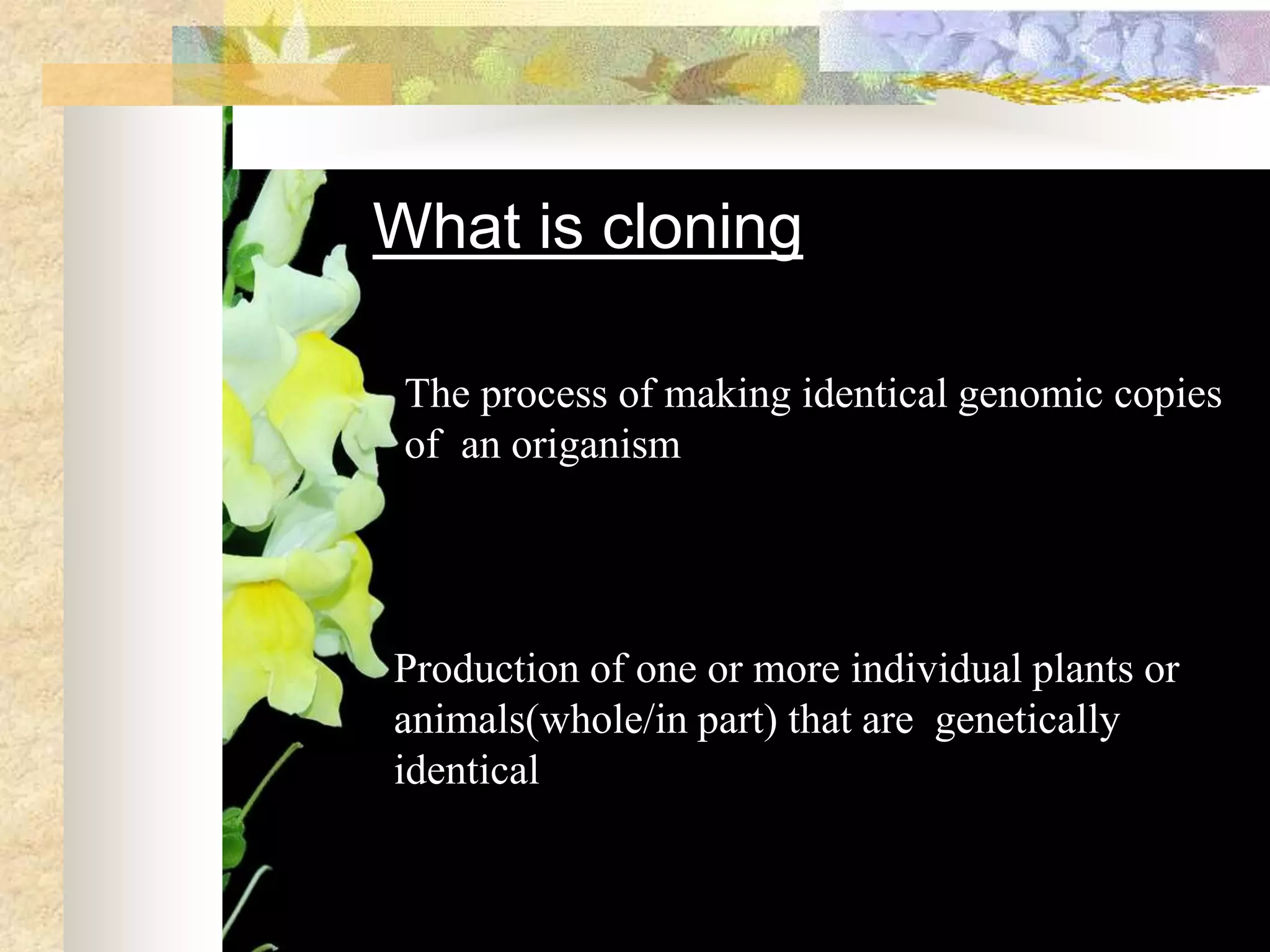 Techniques of cell cloning by kk | PPTX