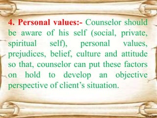 Different type of TECHNIQUES OF COUNSELING.pptx