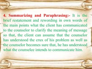 Different type of TECHNIQUES OF COUNSELING.pptx