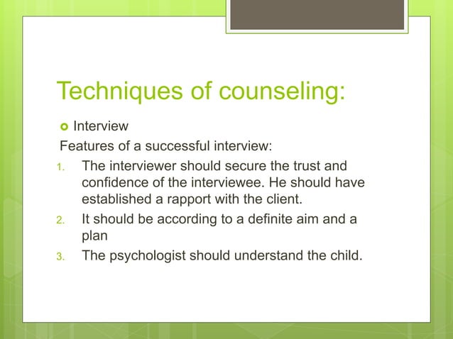 techniques of counselling.ppt | Medical Health
