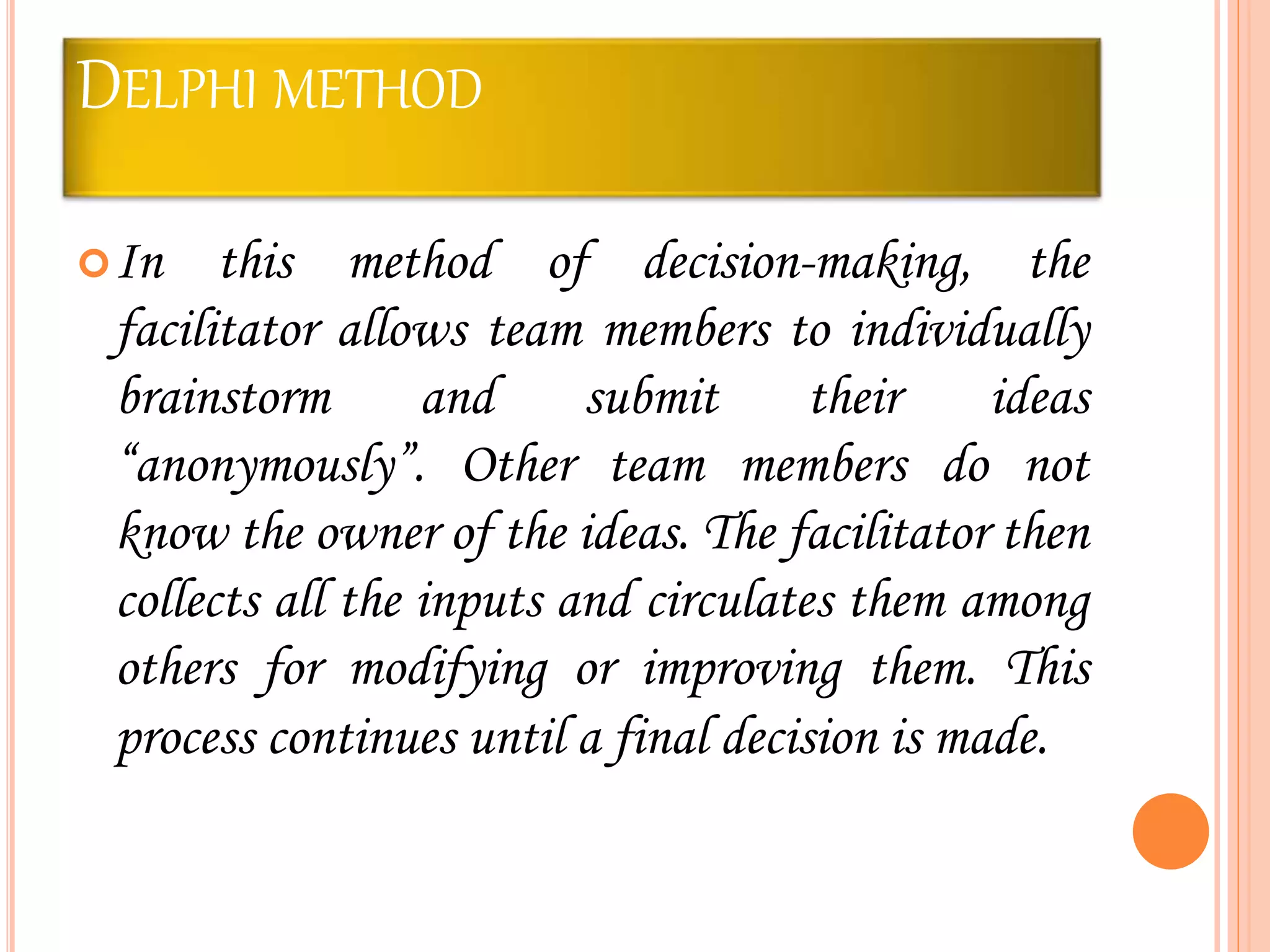 Techniques of Decision Making | PPTX