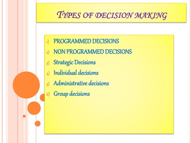 Techniques of Decision Making | PPTX | Technology & Computing