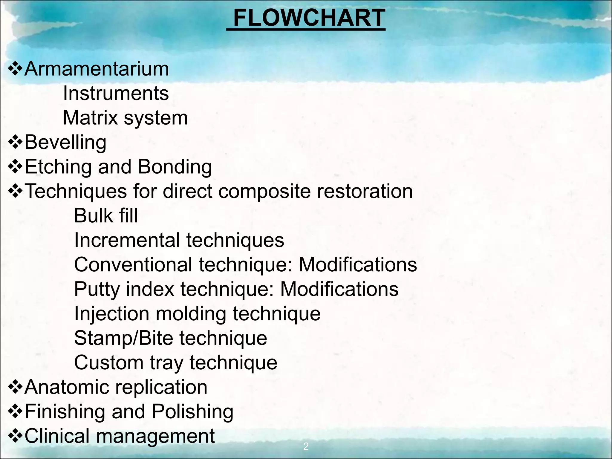Techniques of direct composite restoration | PPT