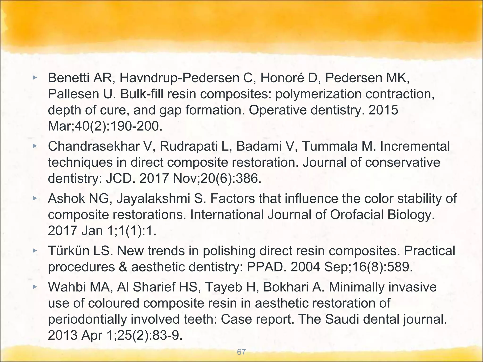 Techniques of direct composite restoration | PPT