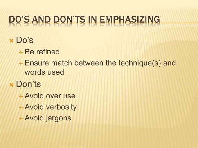 Techniques of emphasising-bc | PPT