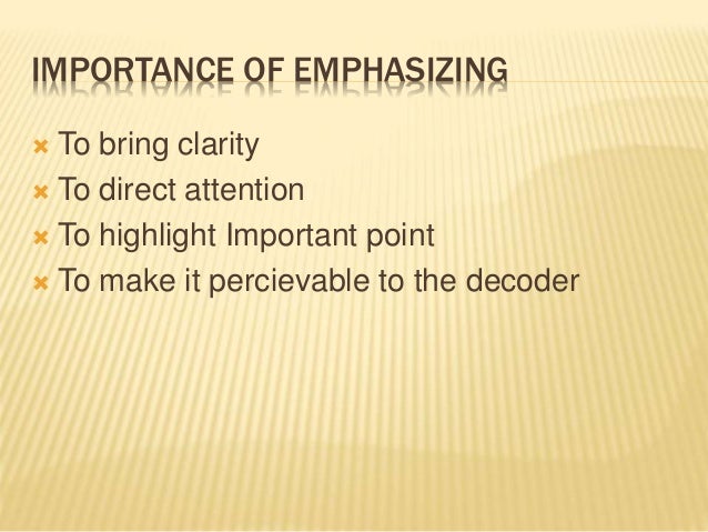 Techniques of emphasising-bc