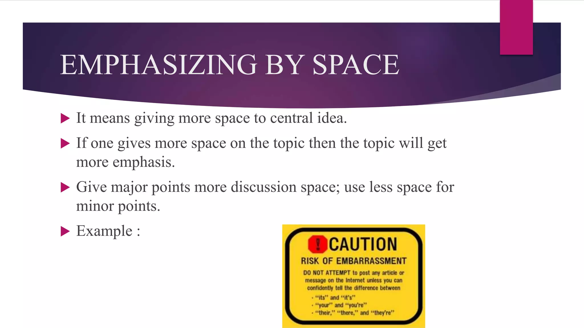 Techniques of emphazising in written communication | PPTX