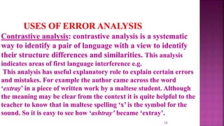Techniques of error analysis | PPT