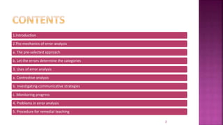 Techniques of error analysis | PPT