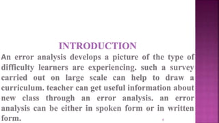 Techniques of error analysis | PPTX