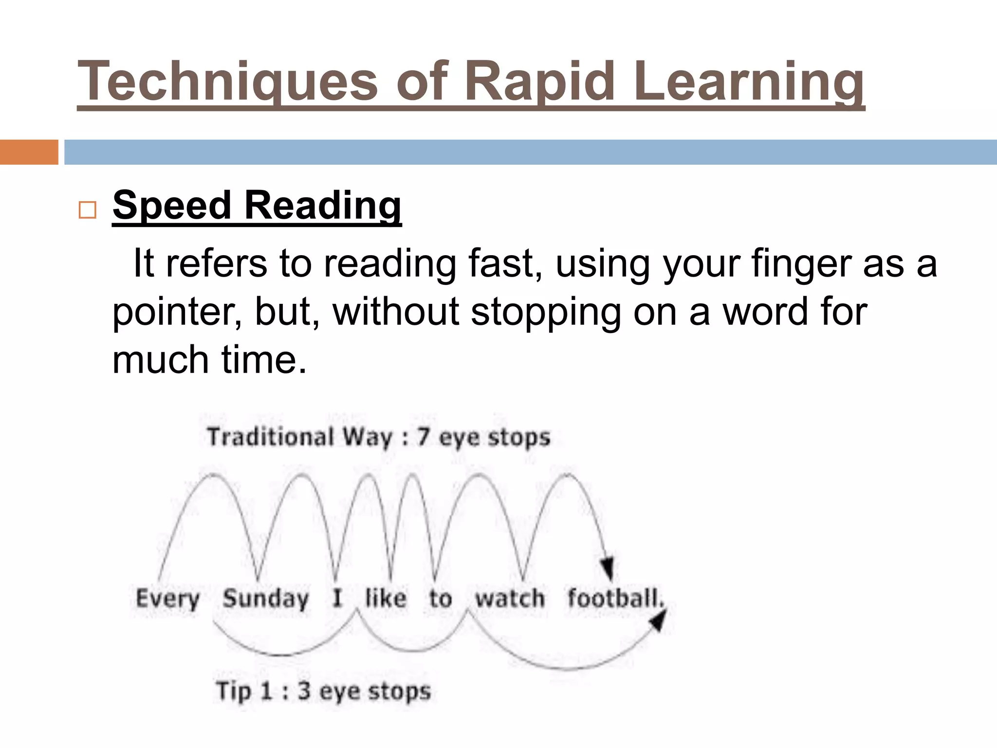 Techniques of fast learning. | PPTX