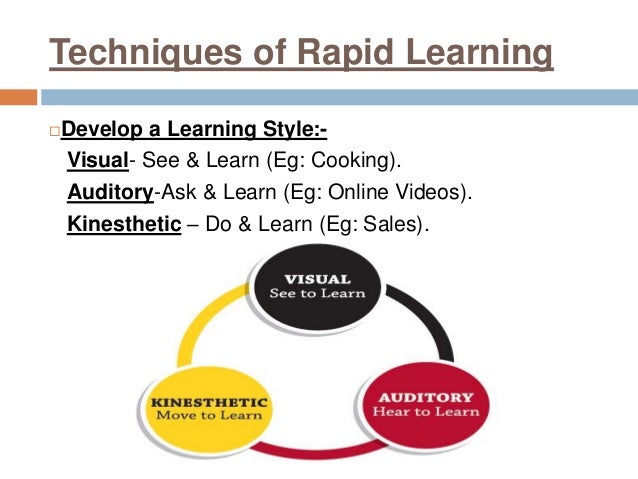 Techniques of fast learning.