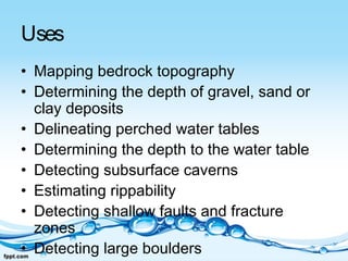 Techniques of finding ground water table | PPT