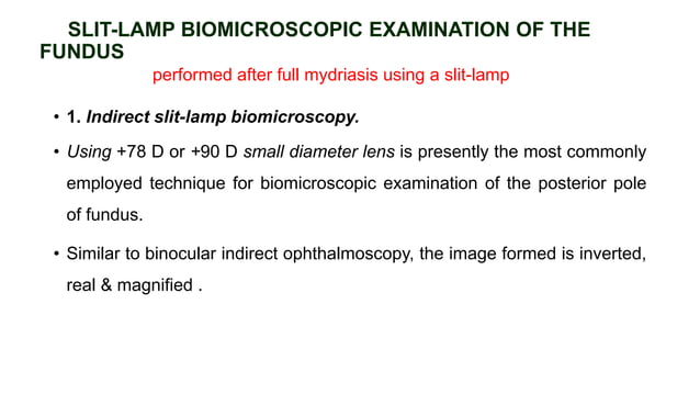 Techniques of fundus | PPTX | Eye and Vision Conditions | Diseases and ...