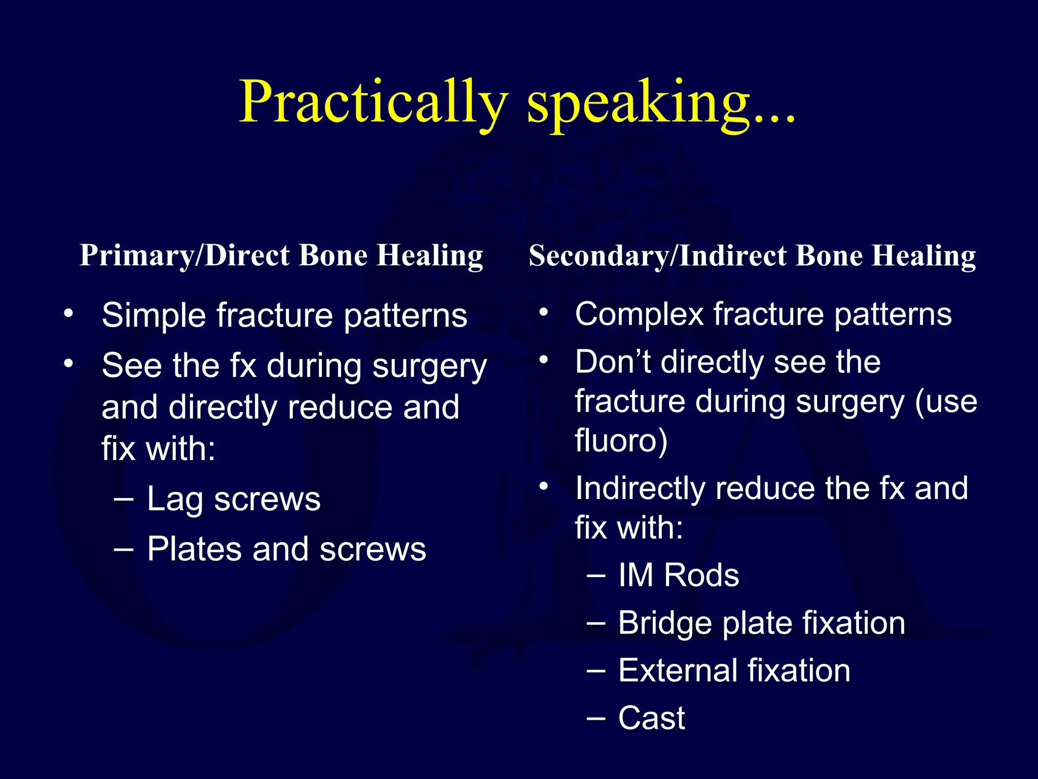 basic methods of fracture fixation and stepwise approach | PPT