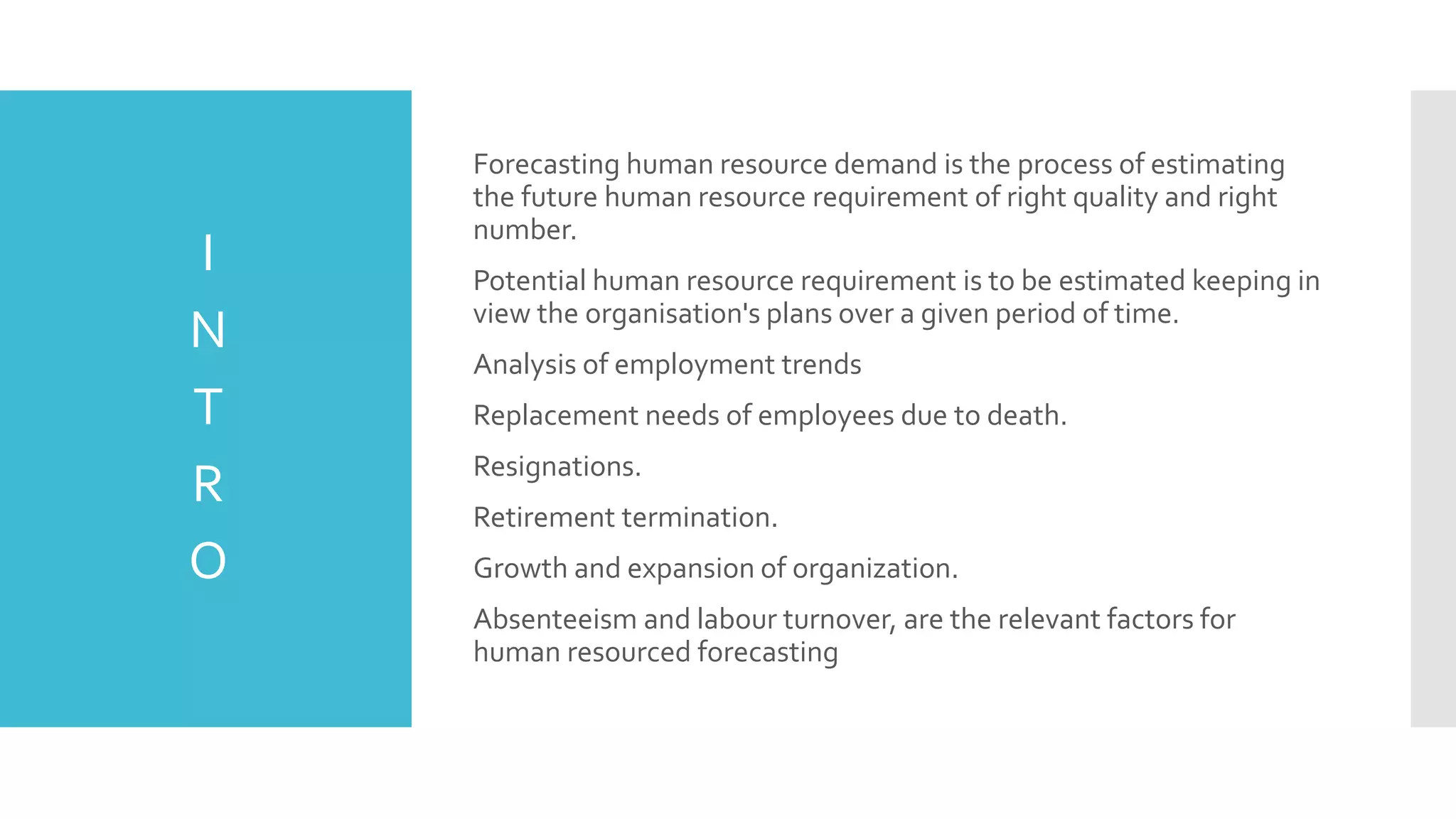 Techniques of hr demand forecasting | PPTX
