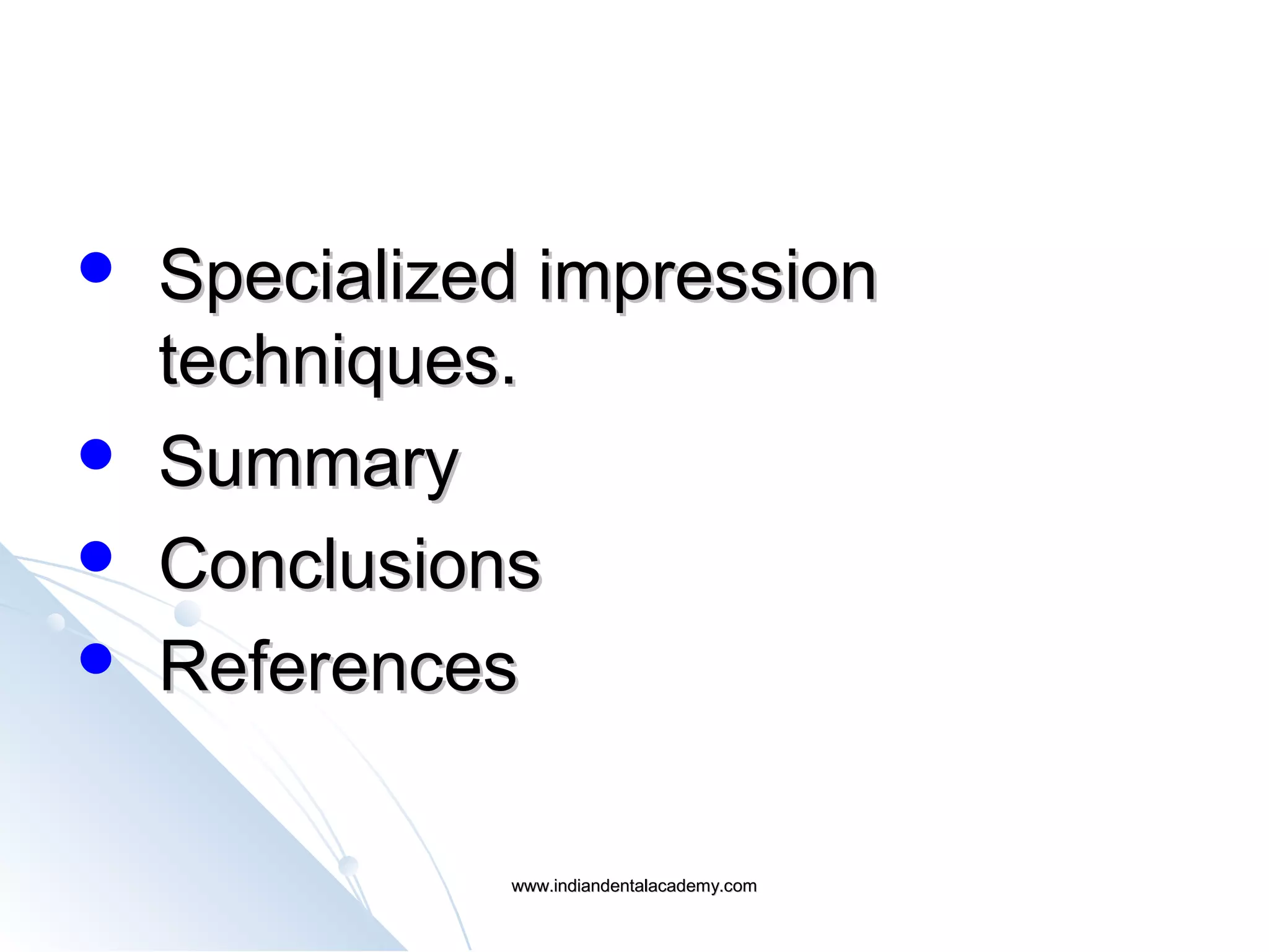 Techniques of impression making in complete dentures/ orthodontics ...