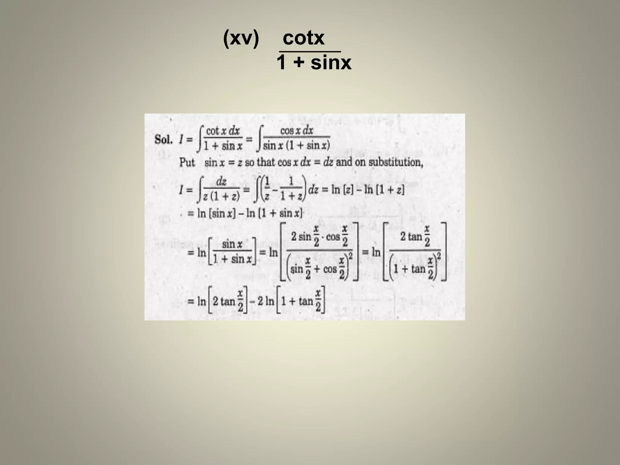 Techniques of intergration | PPTX | Physics | Science